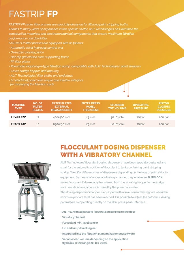 Fastrip FP - Filter press for filtration of paint stripping baths | PDF