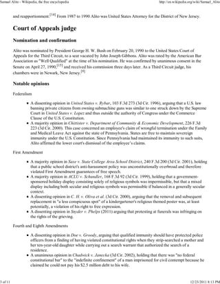 JUSTICE SAMUEL ALITO (Wikipedia Info) | PDF