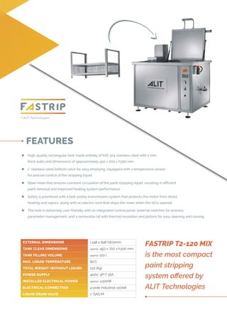 Fastrip T2 120-Mix - Machine with motor and mixer | PDF