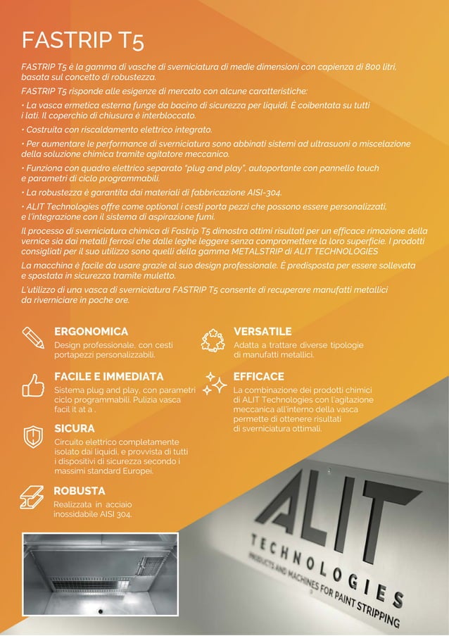 Fastrip T5: Vasca per la sverniciatura chimica ad immersione | PDF