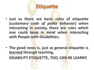A Little about Disability Etiquette | PPTX