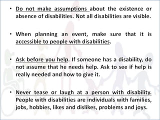 A Little about Disability Etiquette | PPTX