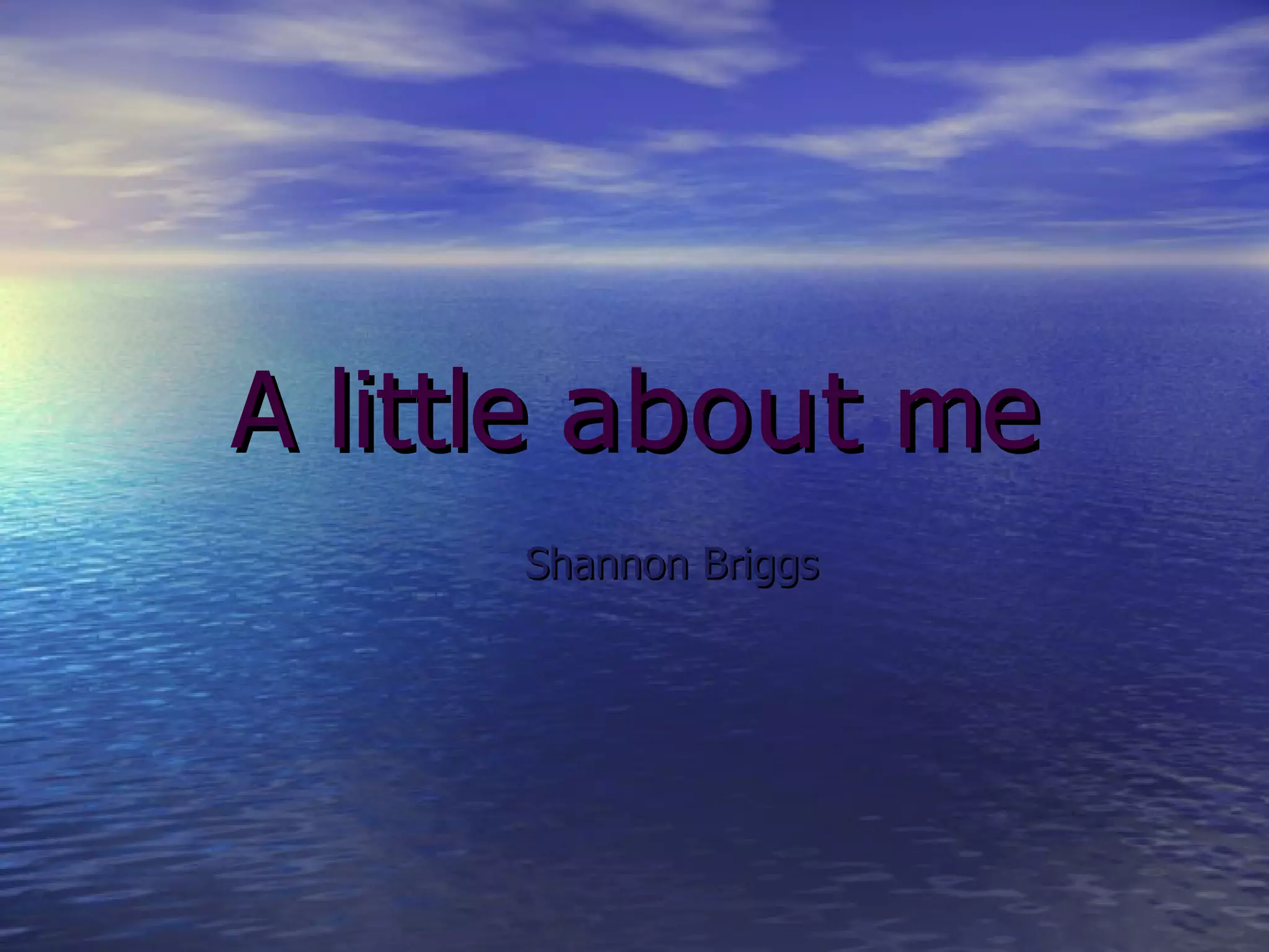 A Little About Me ( bio slide) | PPT