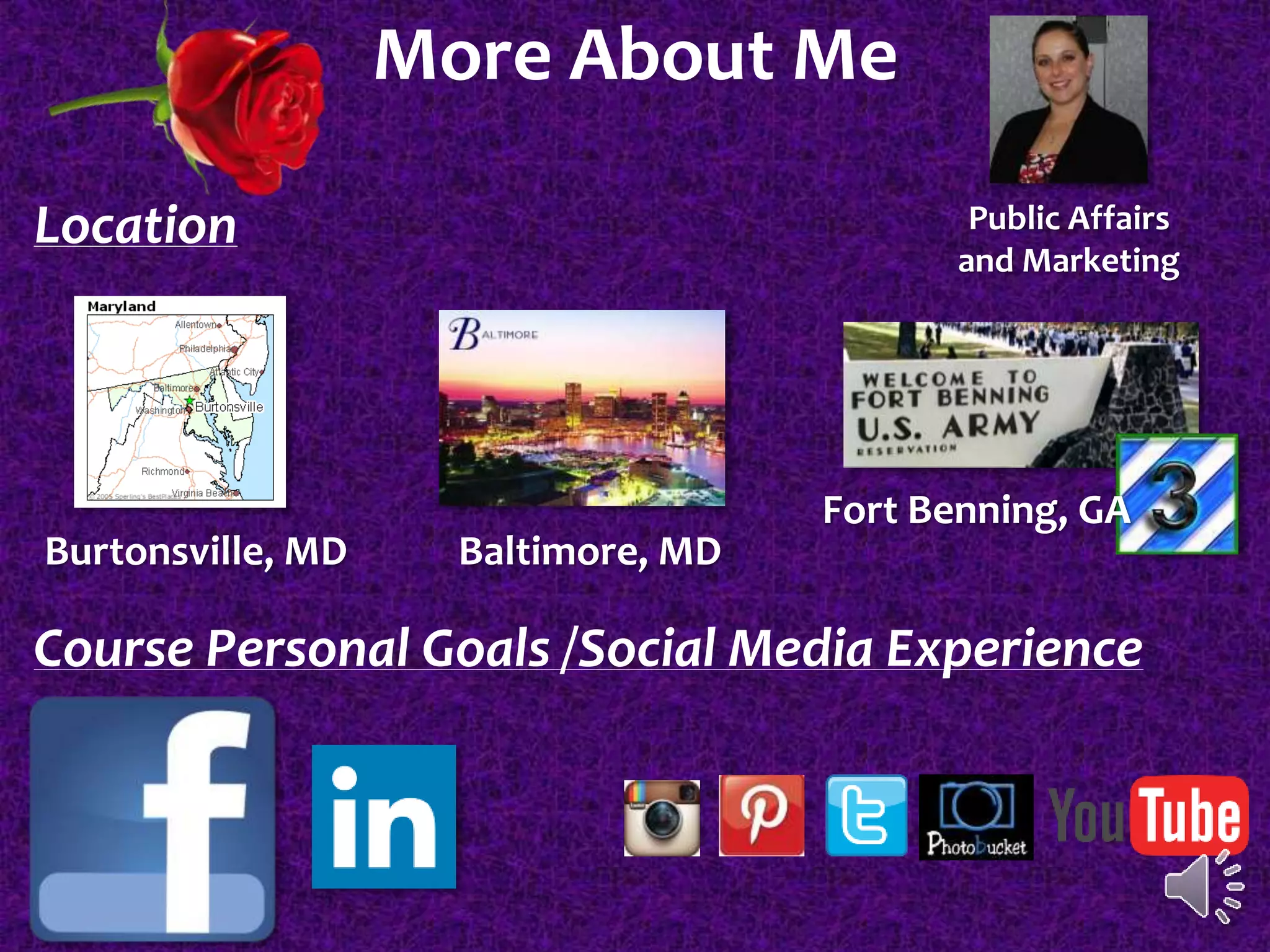 A little about me slideshow | PPT