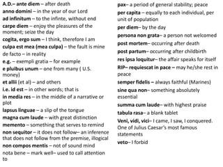 A little bit of latin julius caesar assignment | PPT