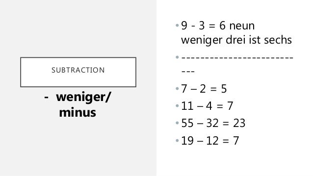 How to practice some maths in German