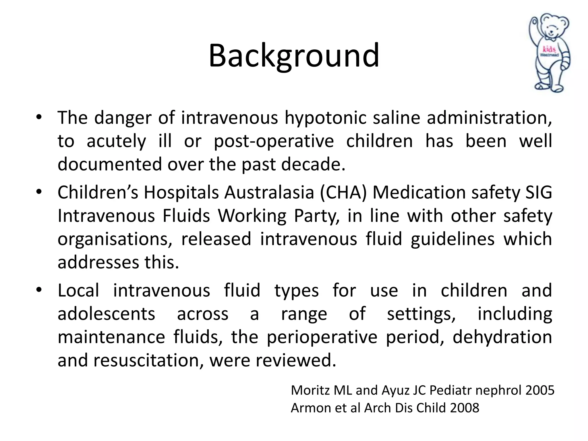 Rachael Worthington - A Point Prevalence Study of Paediatric IV Fluids ...
