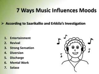 how does music influence people (ALIV- BANGLADESH) | PPTX