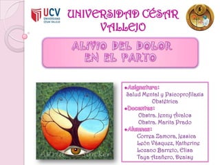 ALIVIO DEL DOLOR EN EL PARTO | PPTX