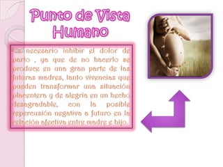 ALIVIO DEL DOLOR EN EL PARTO | PPTX
