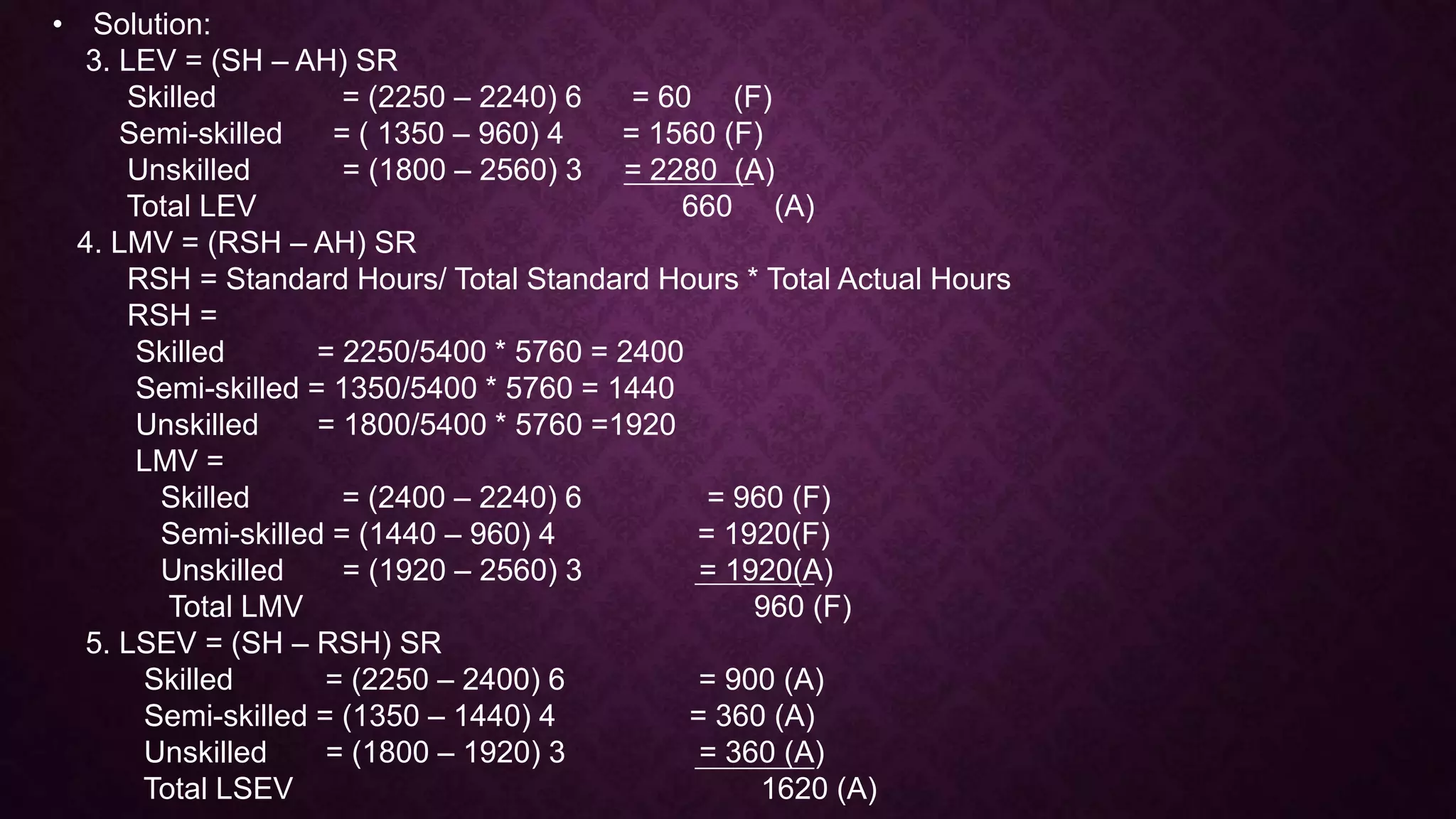 Labour variance analysis | PPTX