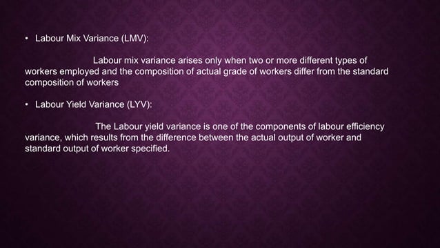 Labour variance analysis | PPTX