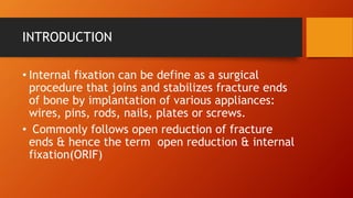 Aliyu discuss principles of internal fixation | PPTX