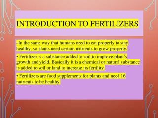 Introduction to Fertilizers | PDF