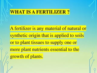 Introduction to Fertilizers | PDF
