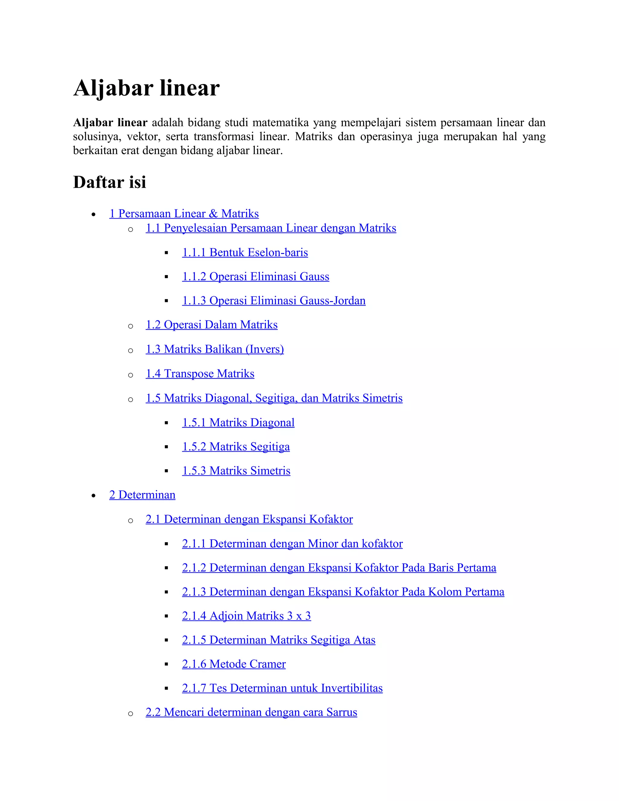 Aljabar linear | DOC