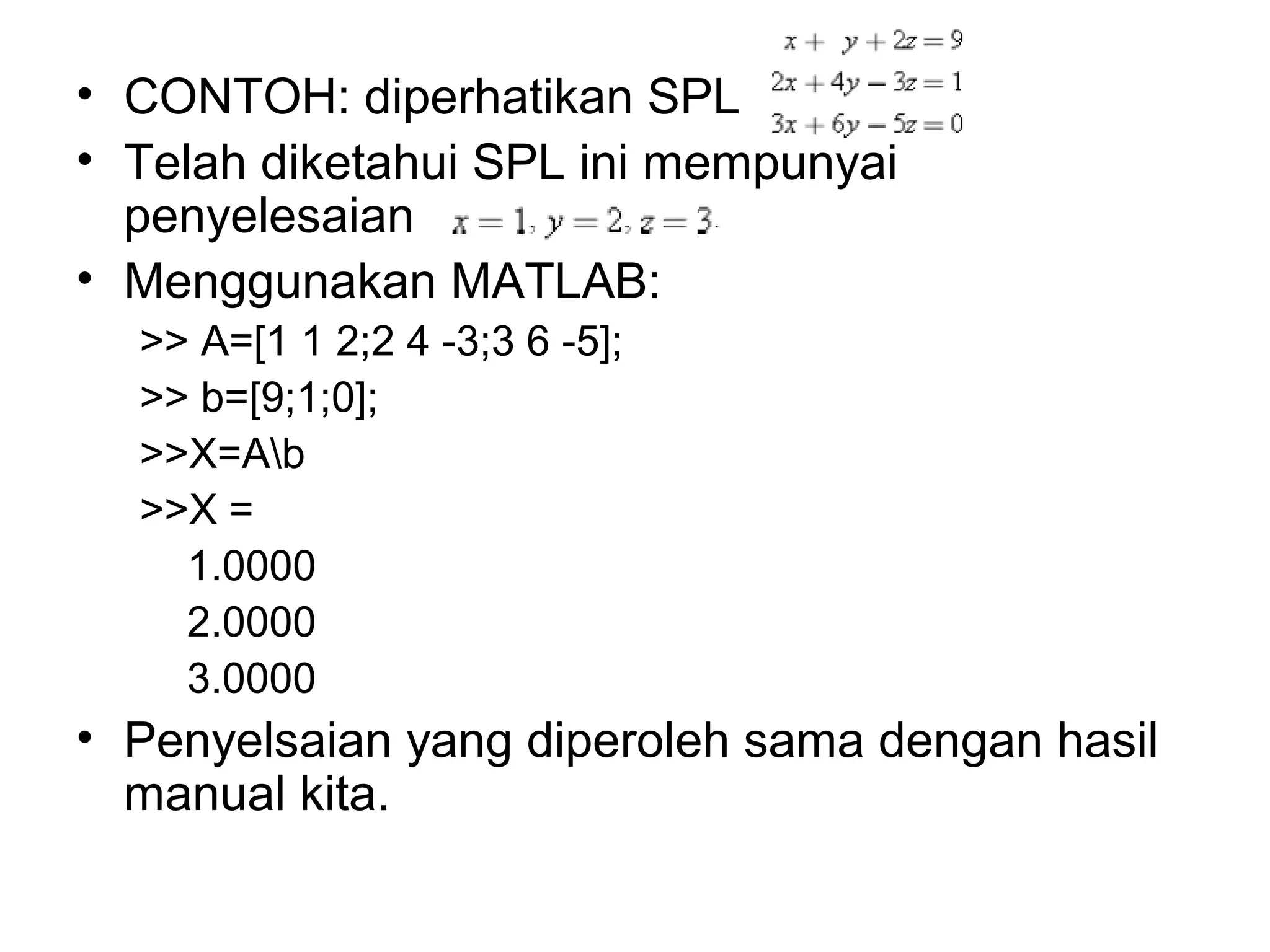 Aljabar linier-matriks (1) | PPT