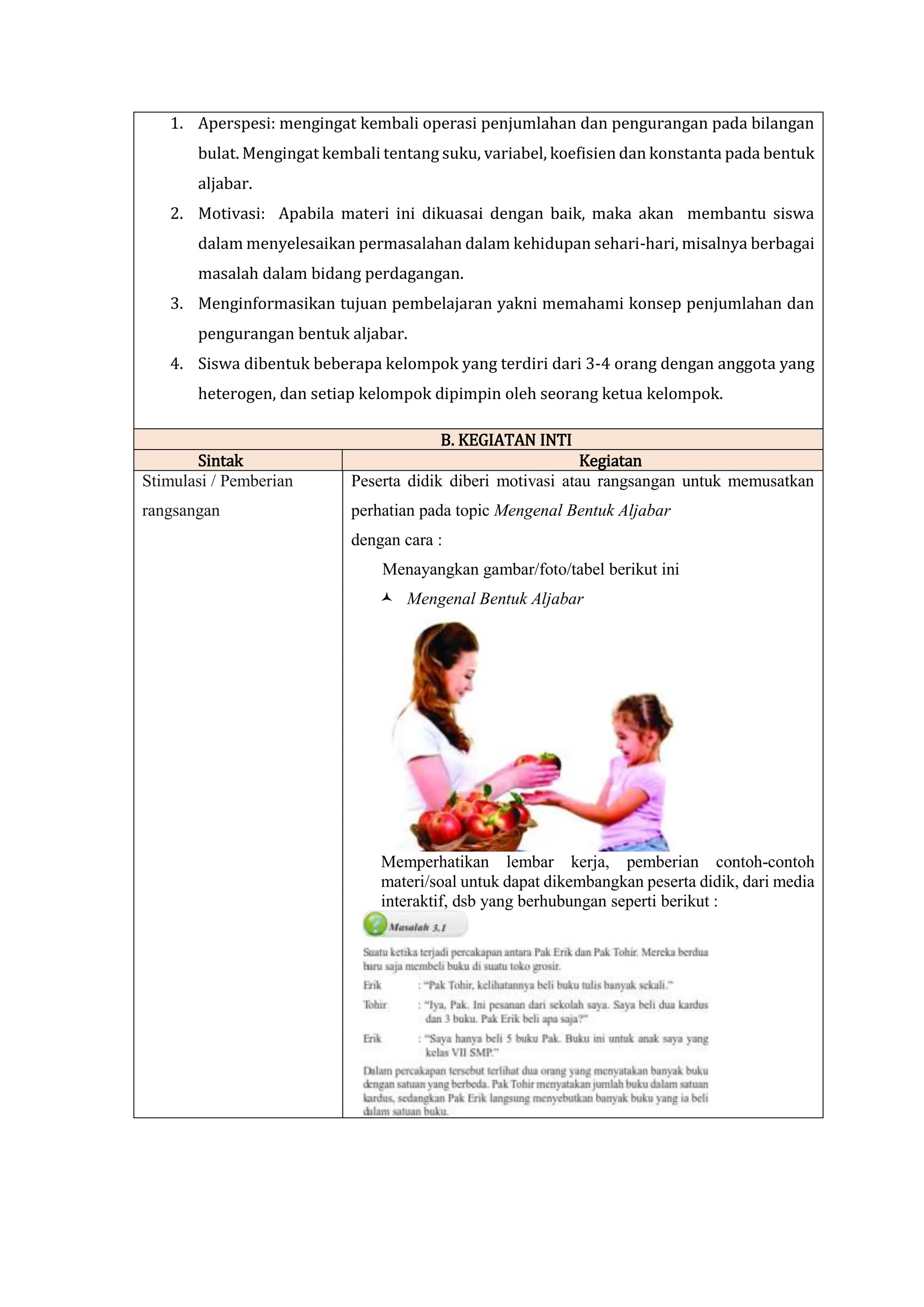 Modul Ajar Materi ALJABAR 1 KELAS 7.docx