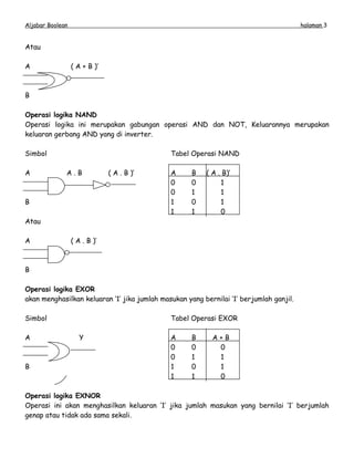 Aljabar Boolean | DOC