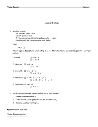 Aljabar Boolean | DOC