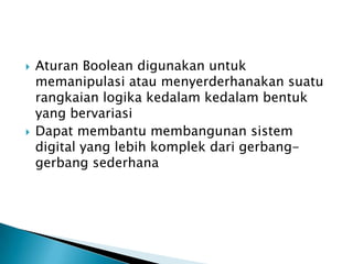 Aljabar boolean | PPTX