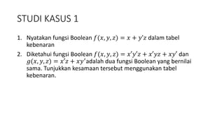 ALJABAR BOOLEAN PART 2 UNTUK MATEMATIKA DISKRIT | PDF