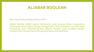 Aljabar Boolean SOP Matematika Diskrit | PPT