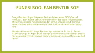 Aljabar Boolean SOP Matematika Diskrit | PPT