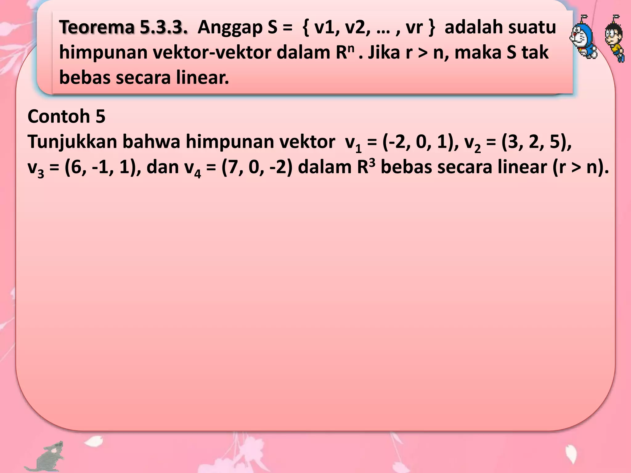 Aljabar linear:Kebebasan Linear, Basis, dan Dimensi.ppt