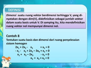 Aljabar linear:Kebebasan Linear, Basis, dan Dimensi.ppt