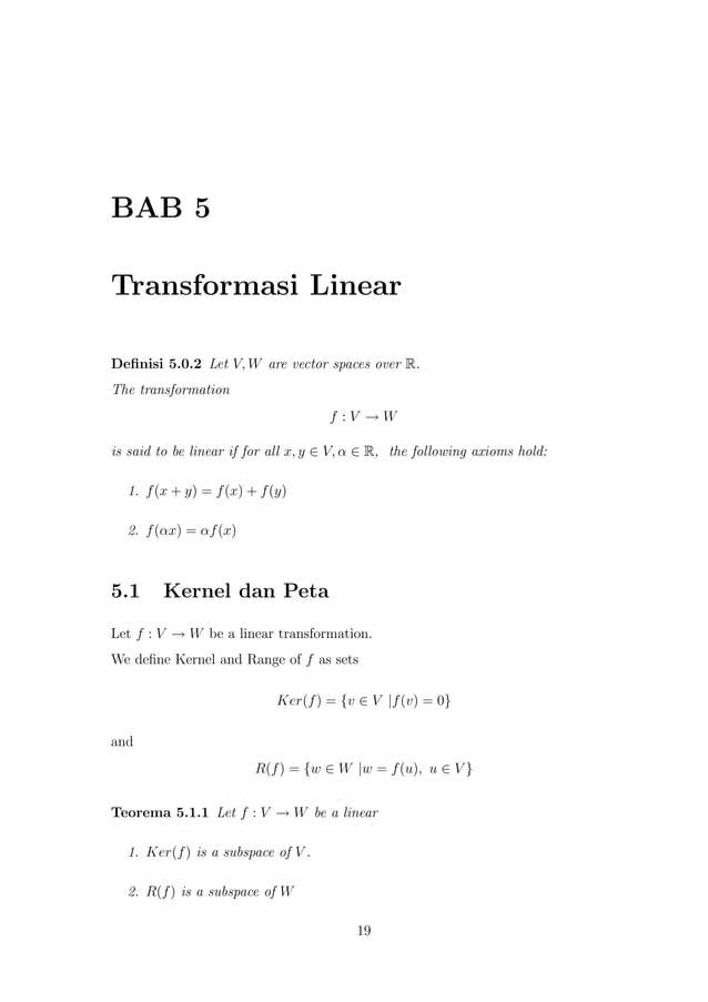 Materi Aljabar linear | PDF