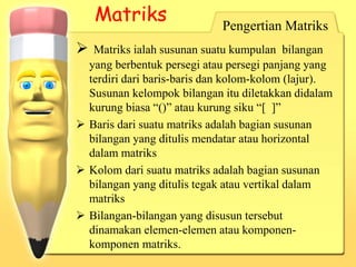 Aljabar matriks | PPTX