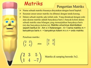 Aljabar matriks | PPTX