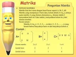 Aljabar matriks | PPTX