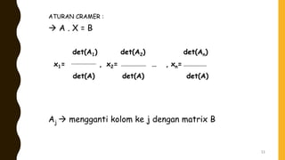 Aljabar matriks kofaktor | PPTX