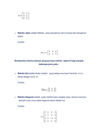 Aljabar vektor dan matriks | DOCX