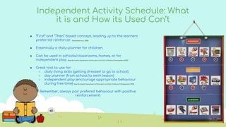 BHS 302 Independent Activity Schedule Slide Presentation | PPTX ...