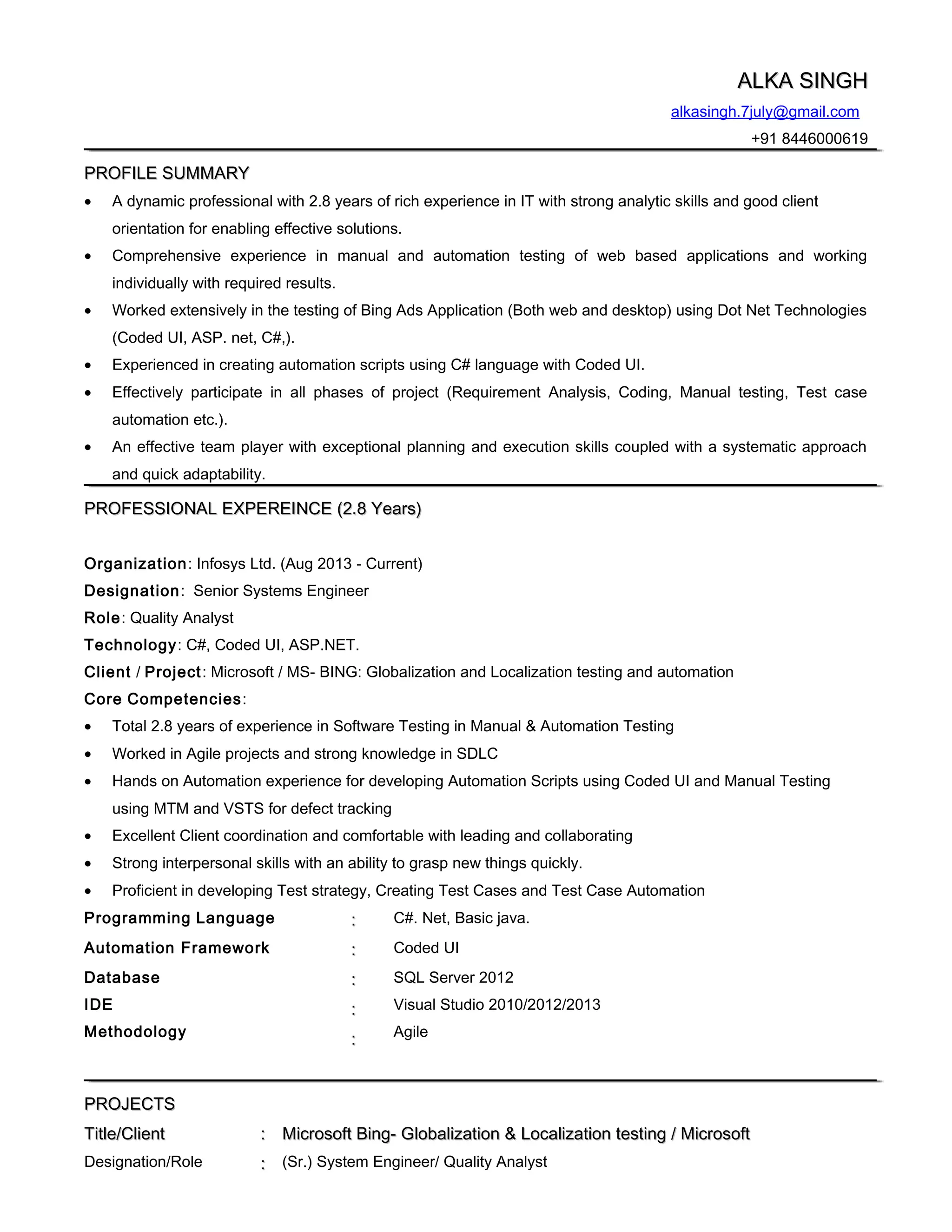 Alka 2.8yrs exp_resume | PDF