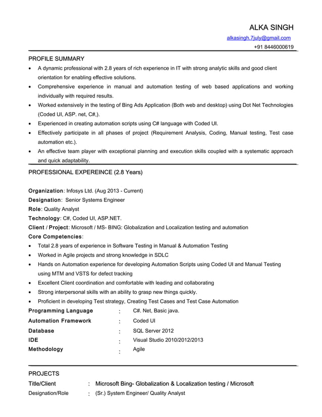 Alka 2.8yrs exp_resume | PDF
