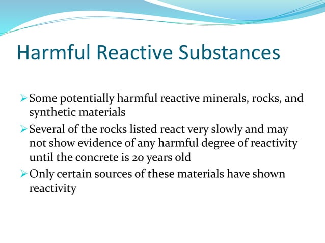 Alkali aggregate reaction | PPTX | Chemistry | Science