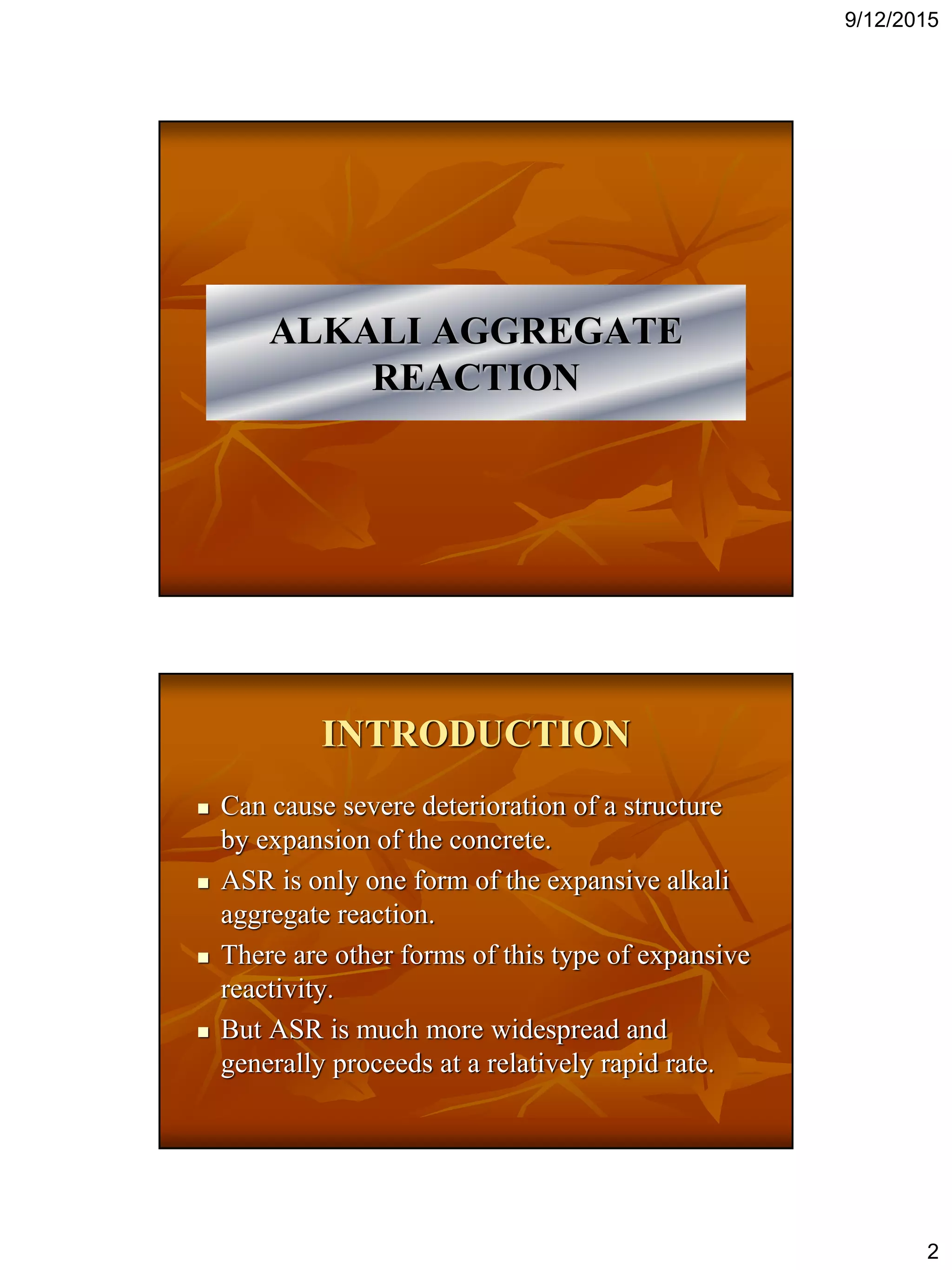 Alkali aggregate reaction | PDF