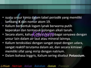 Alkali & alkali tanah [yunusthariqrizky] | PDF