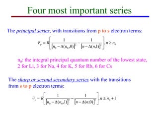 Alkali atom spectra , atoms with one valence electron.ppt
