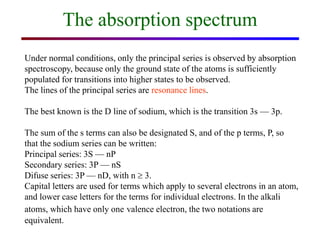 Alkali atom spectra , atoms with one valence electron.ppt | Chemistry ...