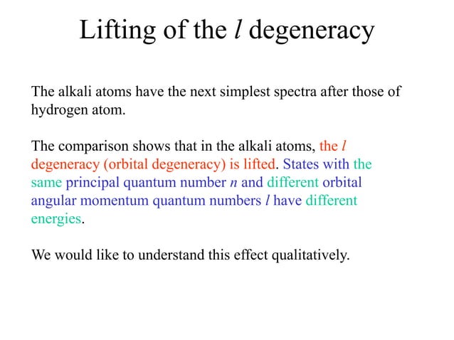 Alkali atom spectra , atoms with one valence electron.ppt | Chemistry ...