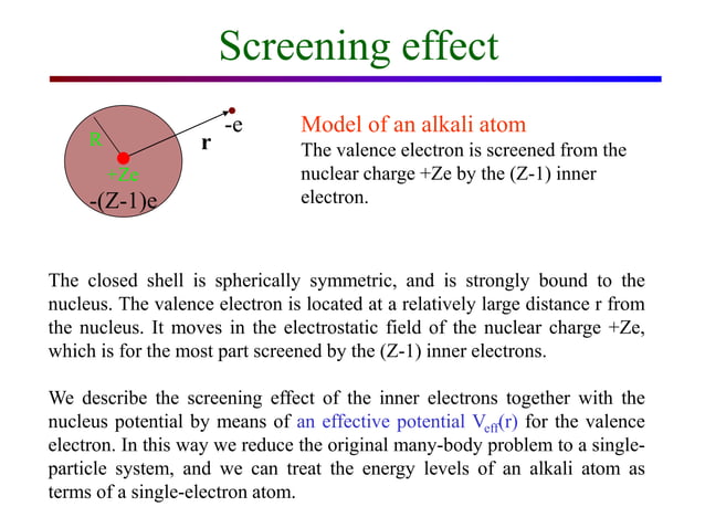 Alkali atom spectra , atoms with one valence electron.ppt | Chemistry ...
