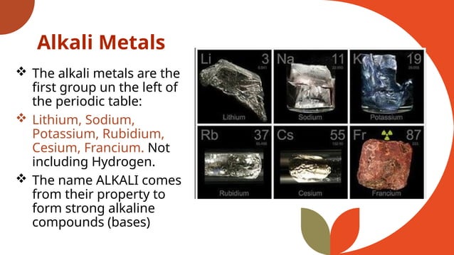 ALKALI METALS presentacion con usos comunes | PPT