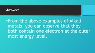 ALKALI METALS. in chemistry and Physicspptx | PPTX