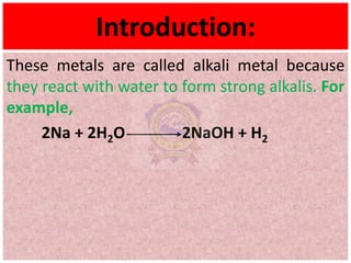 Alkali metals Grade 11 Chemistry | PDF