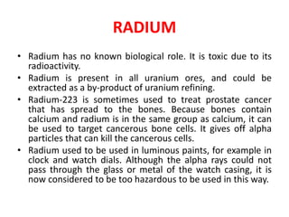 Biological active Alkaline earth metal ions | PPTX